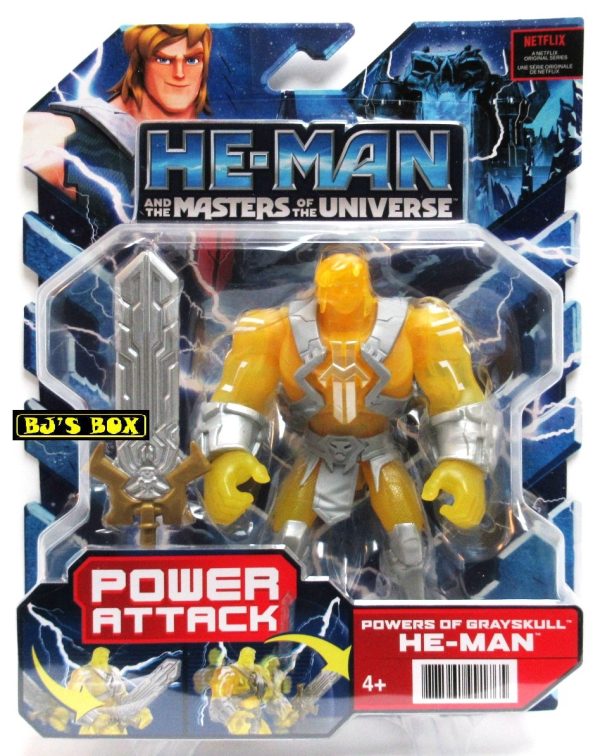 He-Man MOTU Power Attack HE-MAN Powers of Grayskull 6″ Action Figure ...