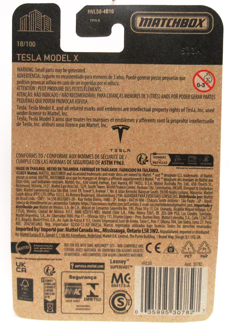 2024 Matchbox TESLA MODEL X Red Electric Car #18/100 MBX Metro New – BJ ...