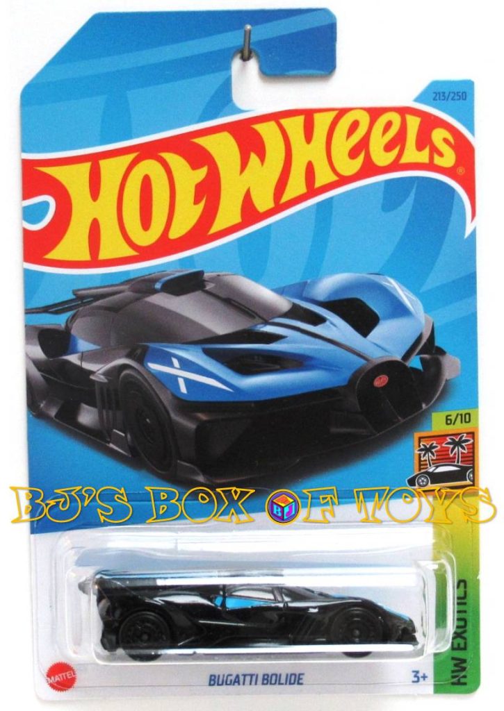 Buy 2023 Hot Wheels BUGATTI BOLIDE Blue Black Exotic SuperCar #213 HW ...